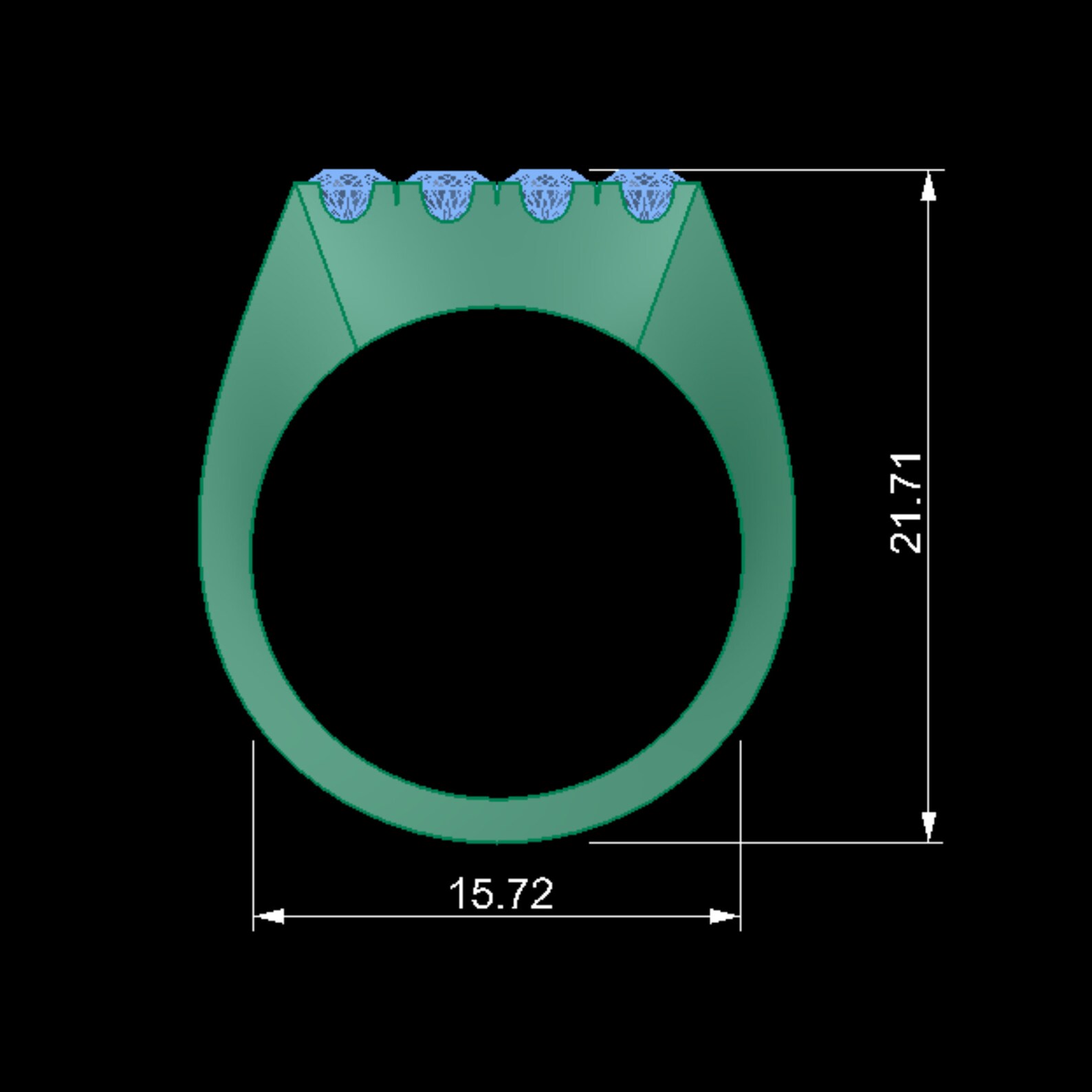 STL 3D model of Men's Diamond Signet RingJewelry CAD file | Etsy