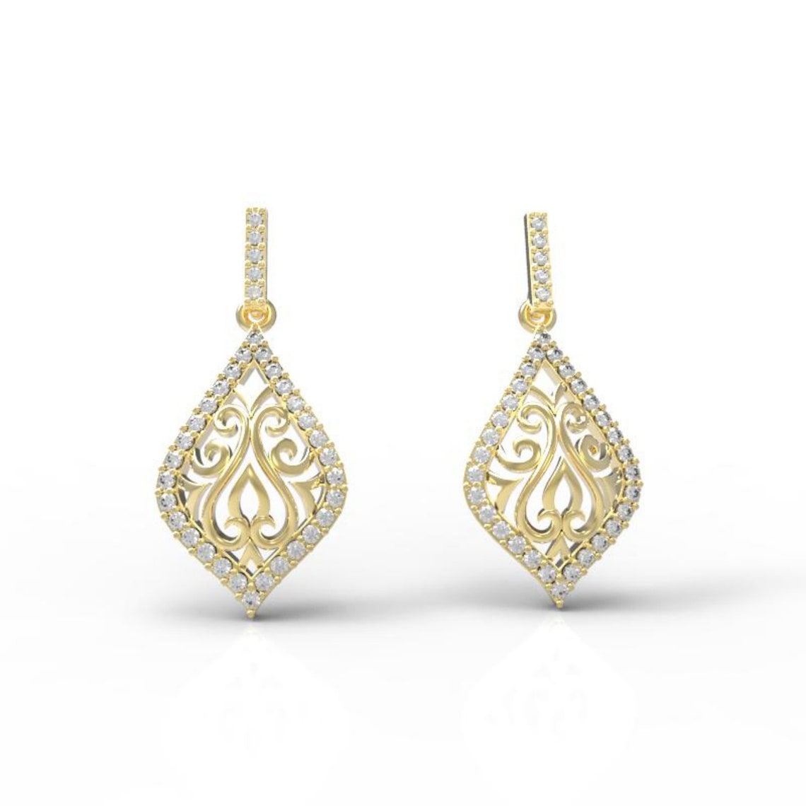 STL 3D Model Jewelry Earrings,jewelry CAD File for 3D Printing,3d ...