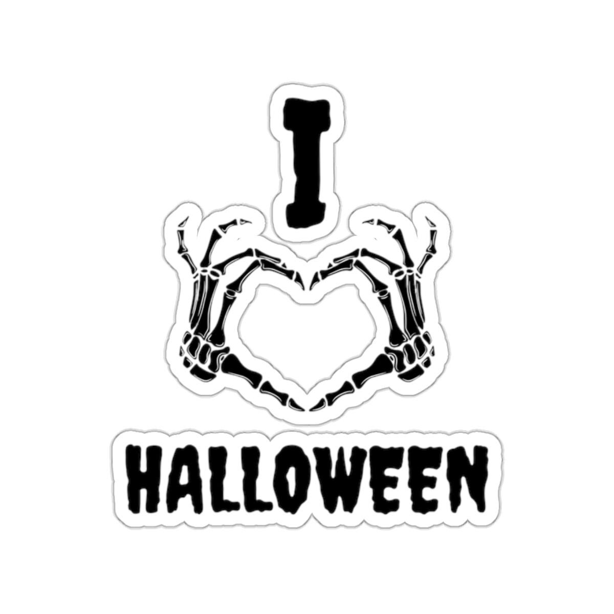 Horror Stickers, Skeleton Hands Heart Sticker, Spooky Sticker, Scary ...