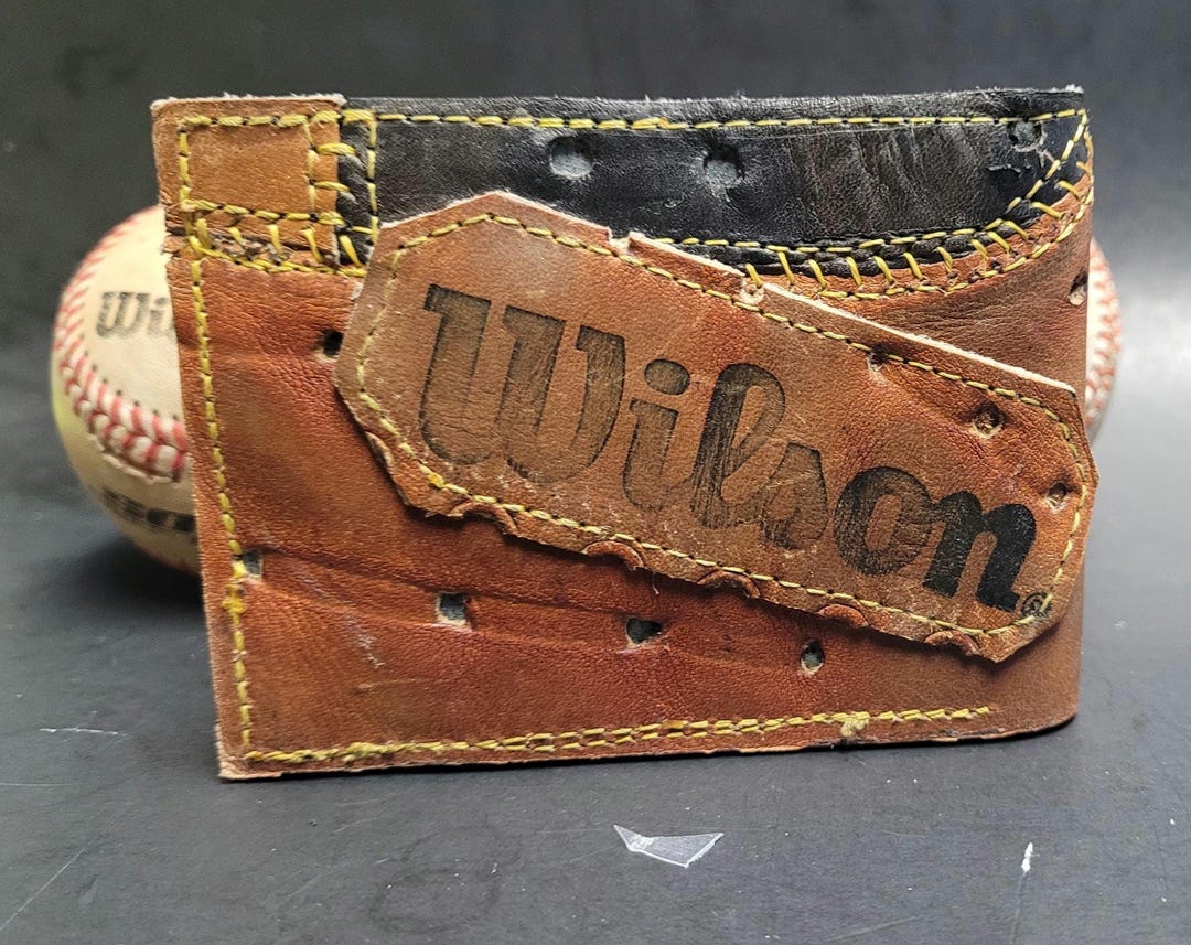 Wilson Baseball Glove Handmade Wallet - Bifold Rare Wallet Perfect Gift ...