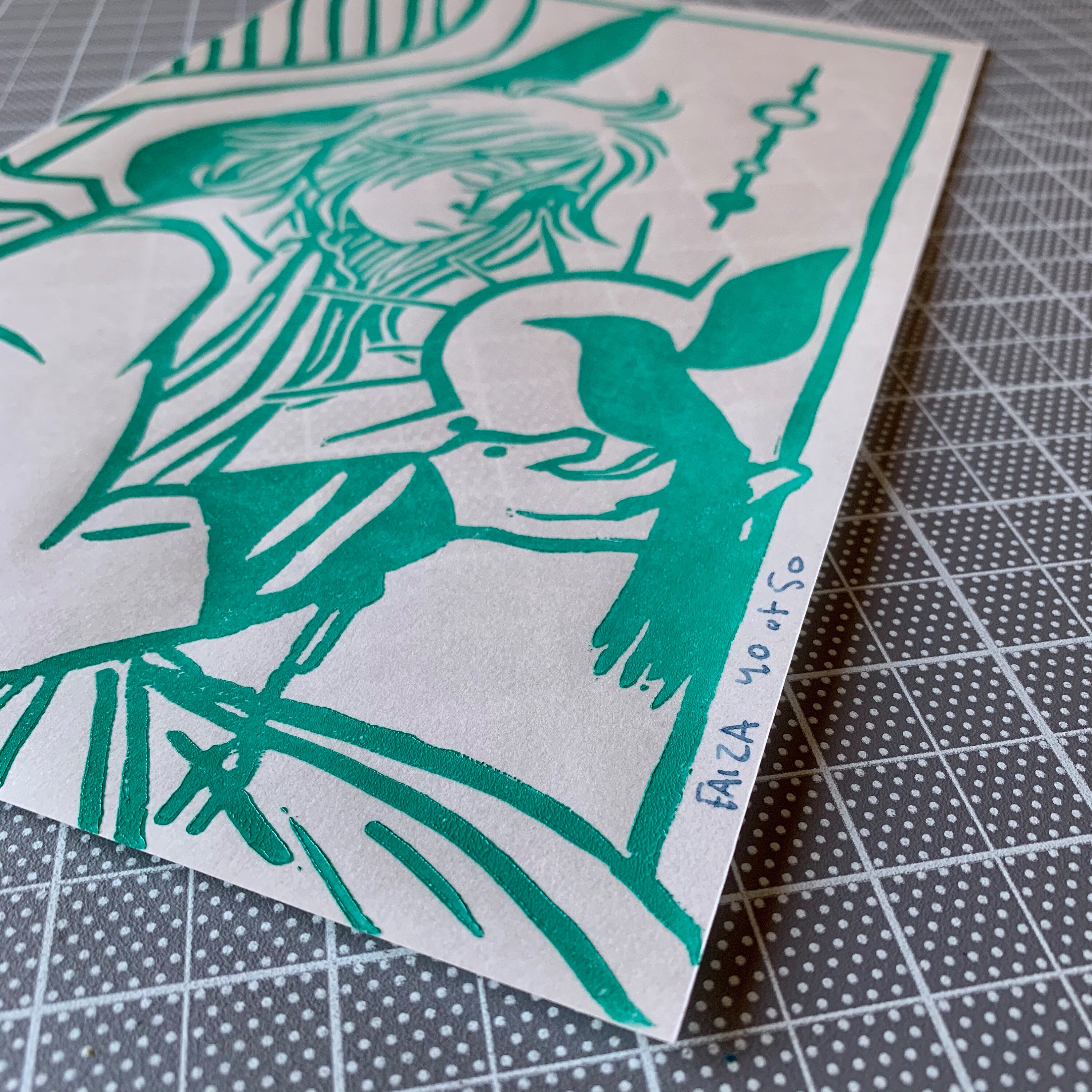 Angel Linocut Original Block Prints - Etsy