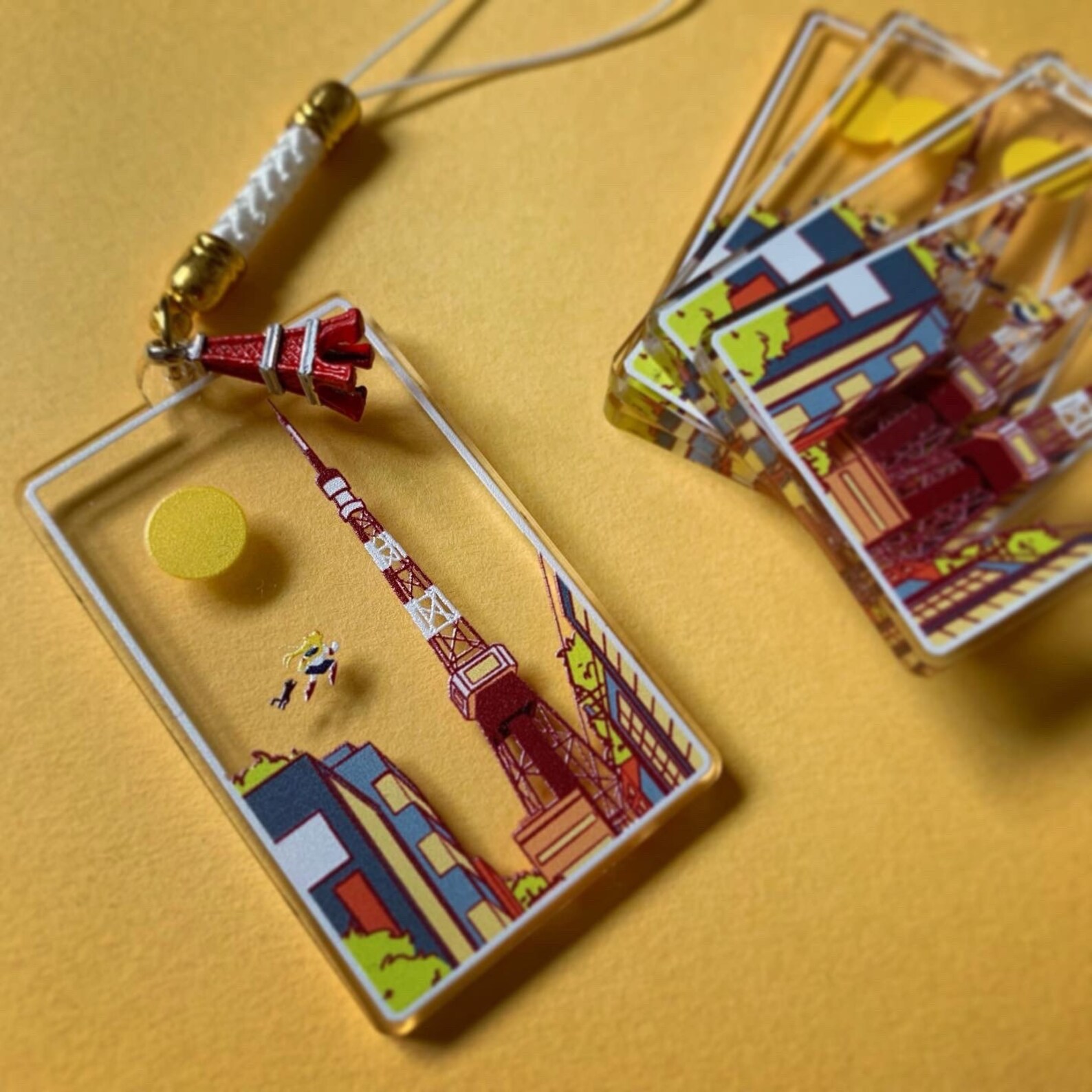 Tokyo Tower Clear Charm Sailor Moon Keychain - Etsy