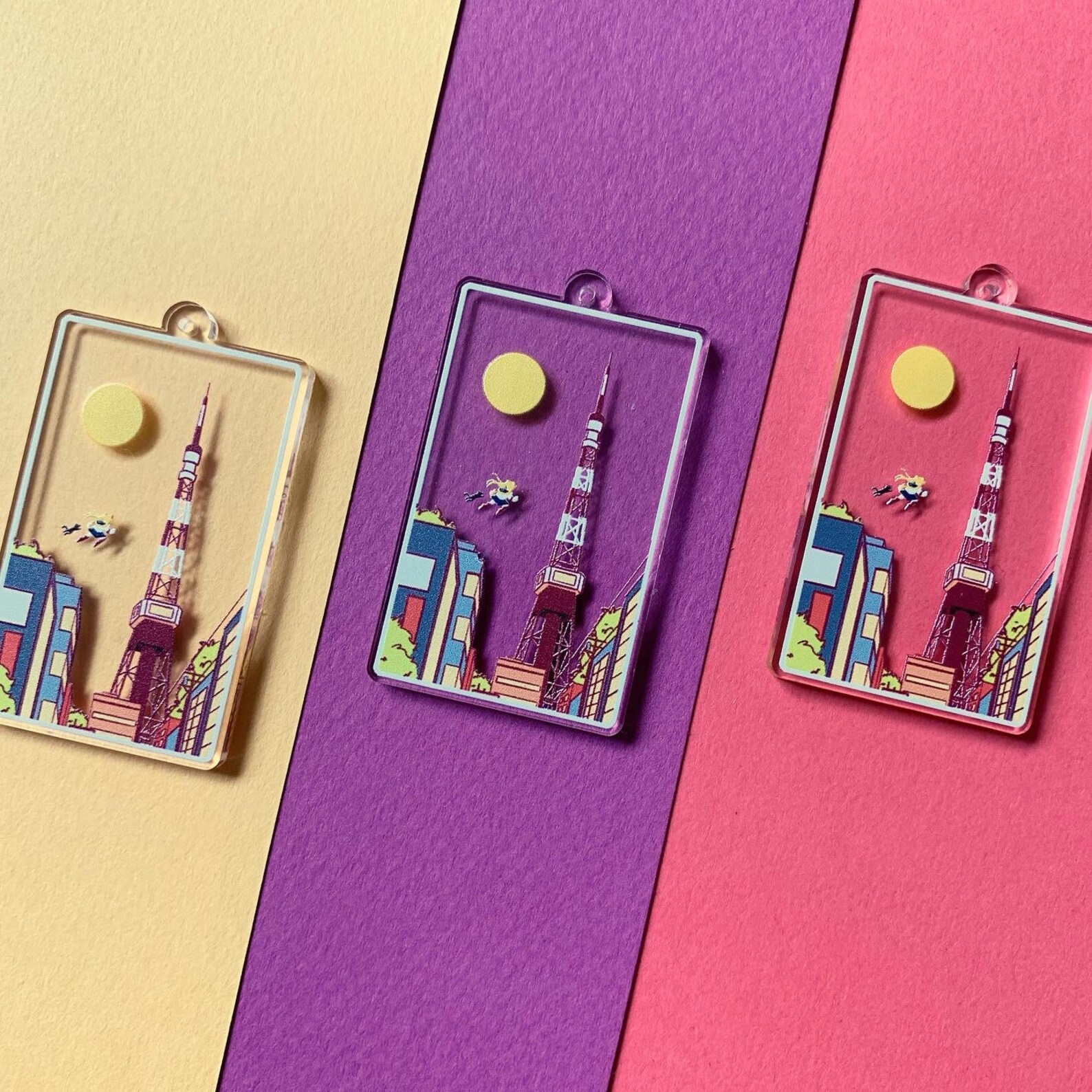 Tokyo Tower Clear Charm Sailor Moon Keychain - Etsy
