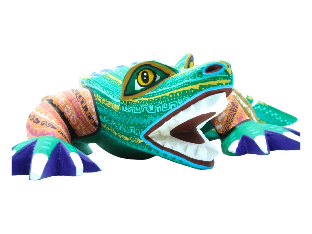 Alebrije Crocodile, Wood Carvings, Mexican Folk Art, Wood Animal ...