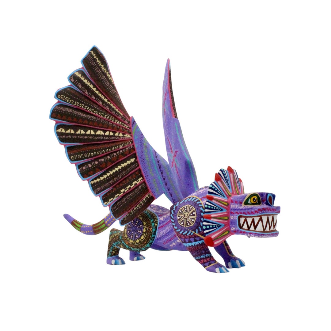 Alebrijes Mandarin: Quetzalcoatl Tiger Wood Sculpture - Etsy