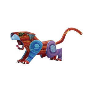 Alebrije Tiger, Wood Carvings, Mexican Folk Art, Wood Animal Sculpture ...