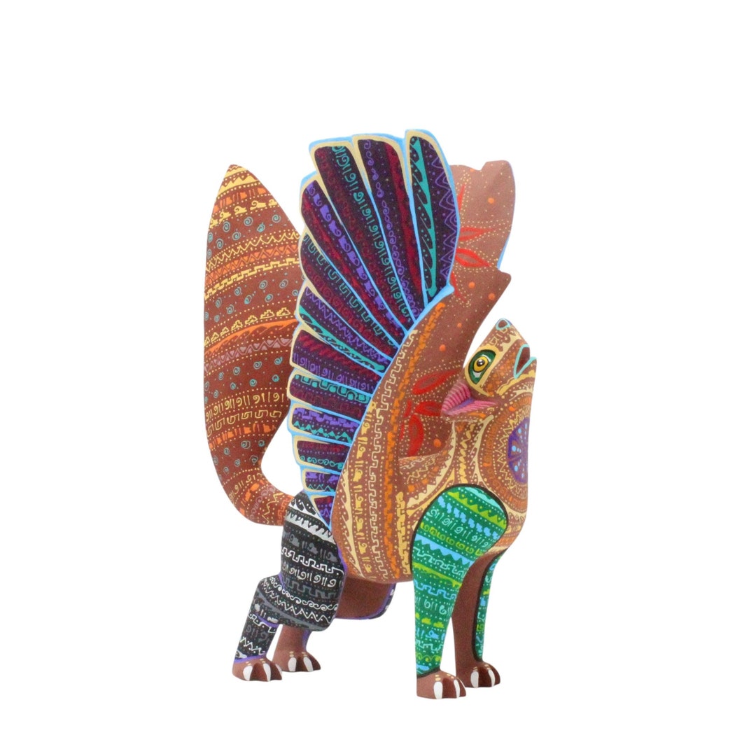 Oaxacan Wooden Alebrijes Coyote Wood Carvings Sculpture Mexican ...