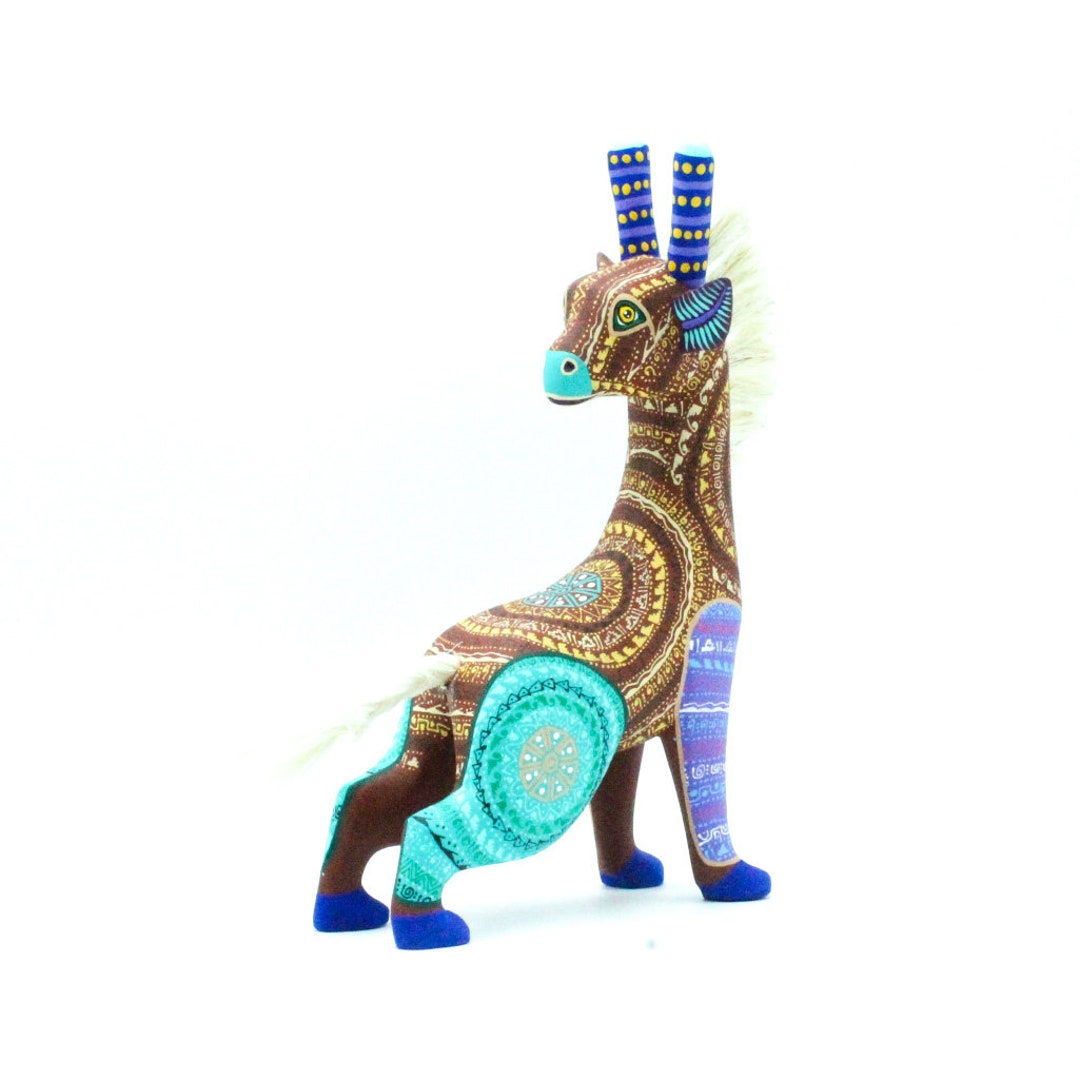 Alebrije Jiraffe Wood Carvings, Mexican Folk Art, Sculture Oaxacan ...