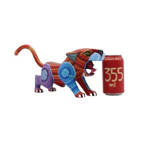 Alebrije Tiger, Wood Carvings, Mexican Folk Art, Wood Animal Sculpture ...