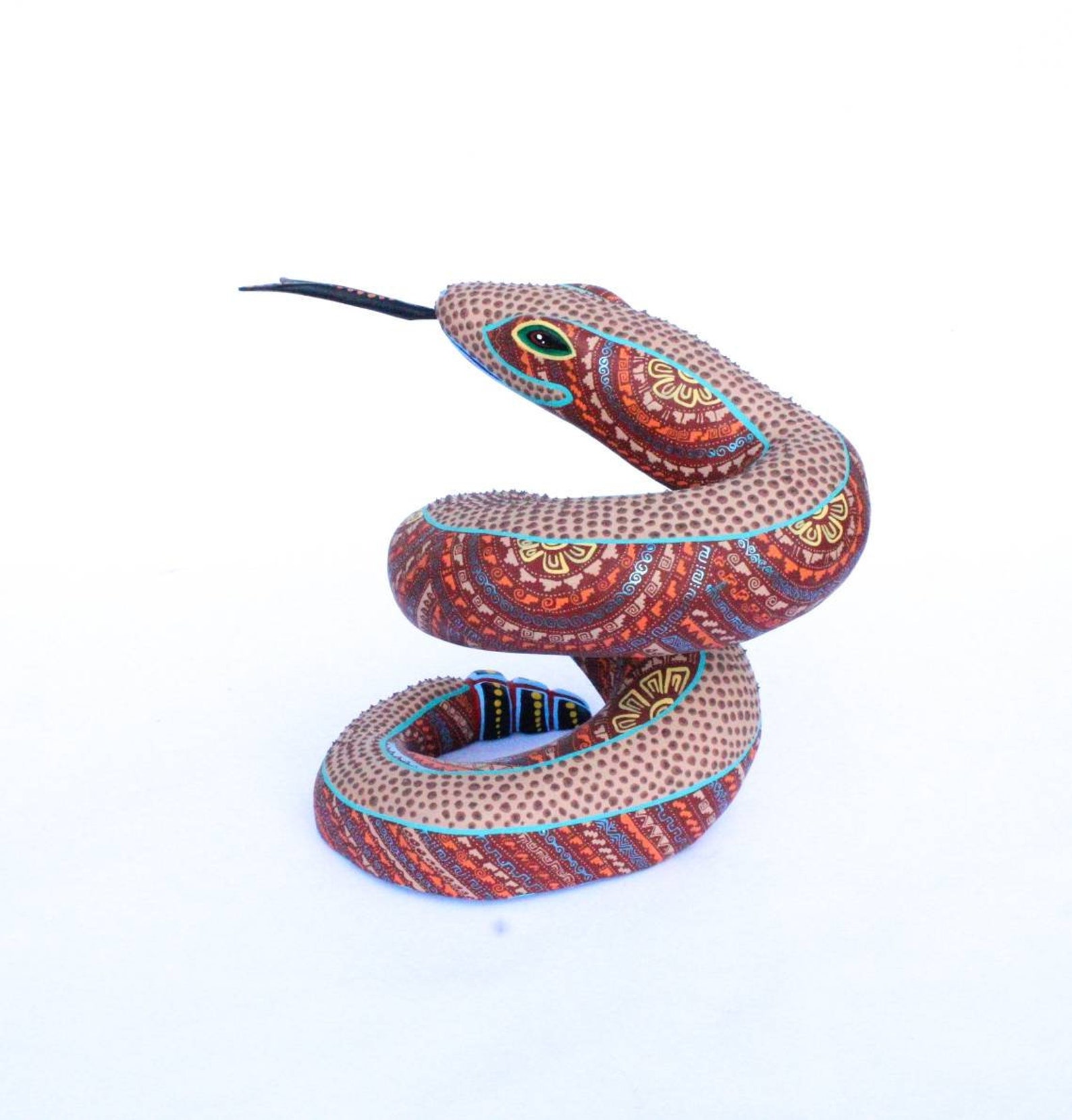 Alebrije snake wood carvings mexican folk art | Etsy