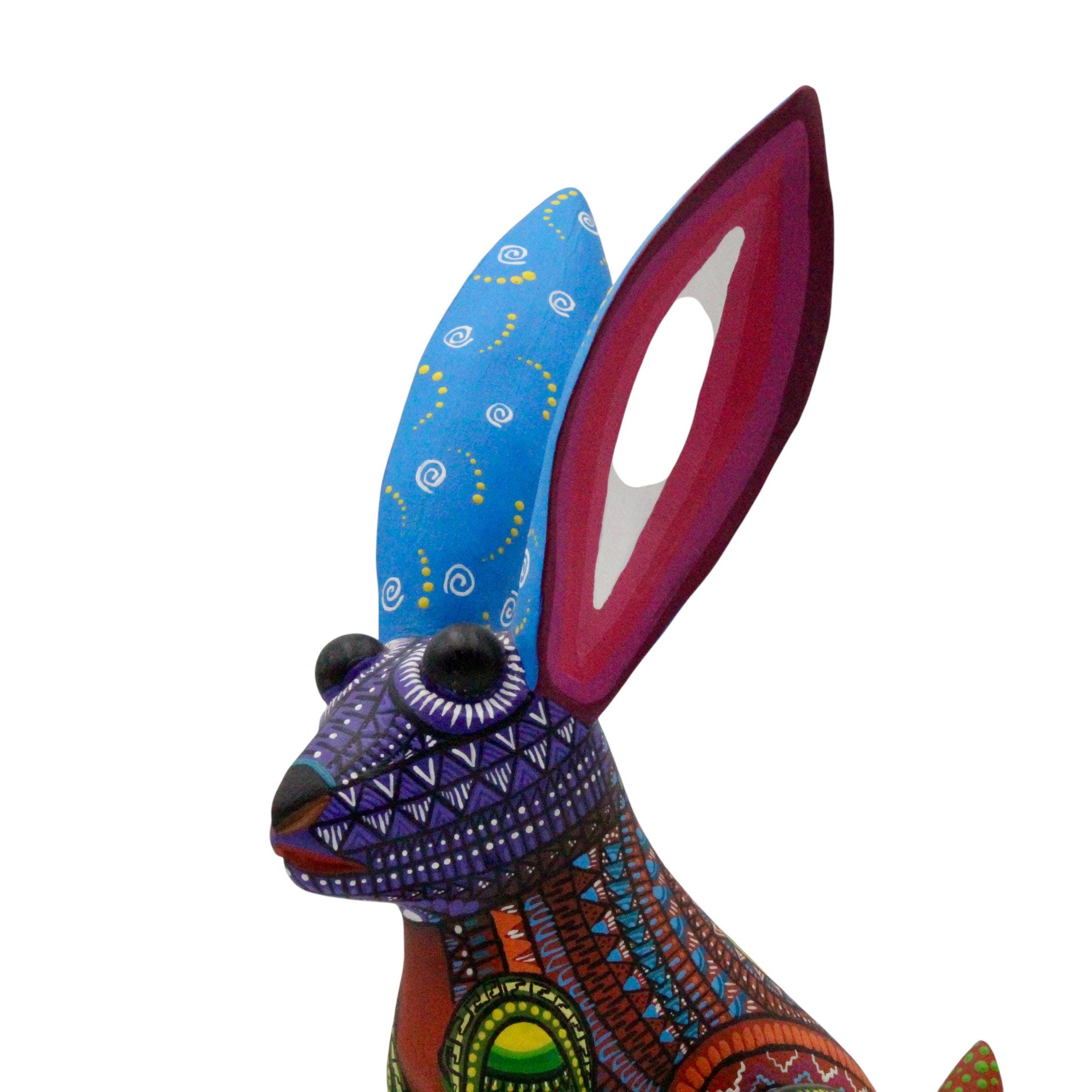 Alebrije Rabbit Wood Carving, Mexican Folk Art - Etsy