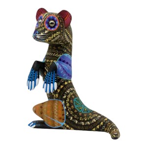 Alebrije Otter Wood Carvings Mexican Folk Art Sculpture by Saulo ...