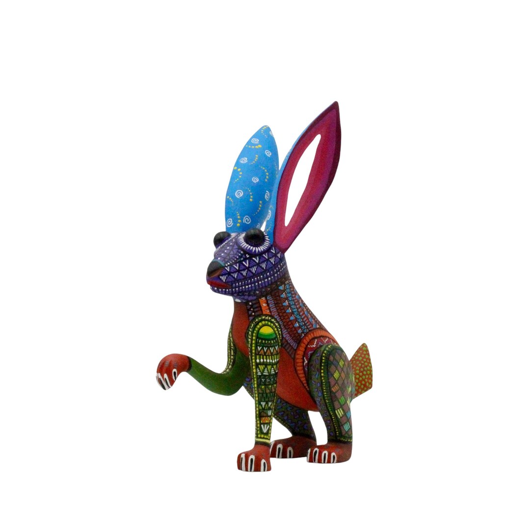 Alebrije Rabbit Wood Carving, Mexican Folk Art - Etsy