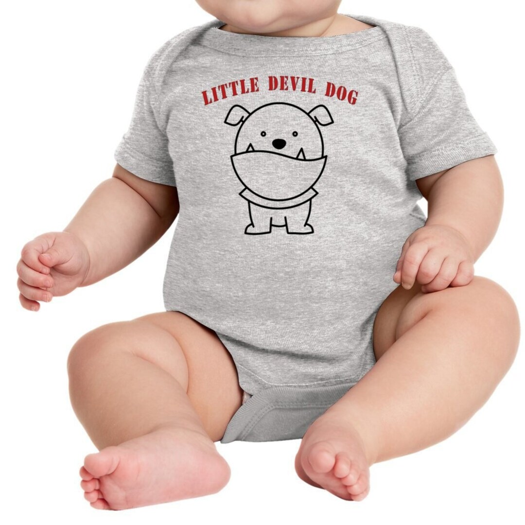 Little Devil Dog USMC Baby Gift Infant Baby Rib Bodysuit - Etsy