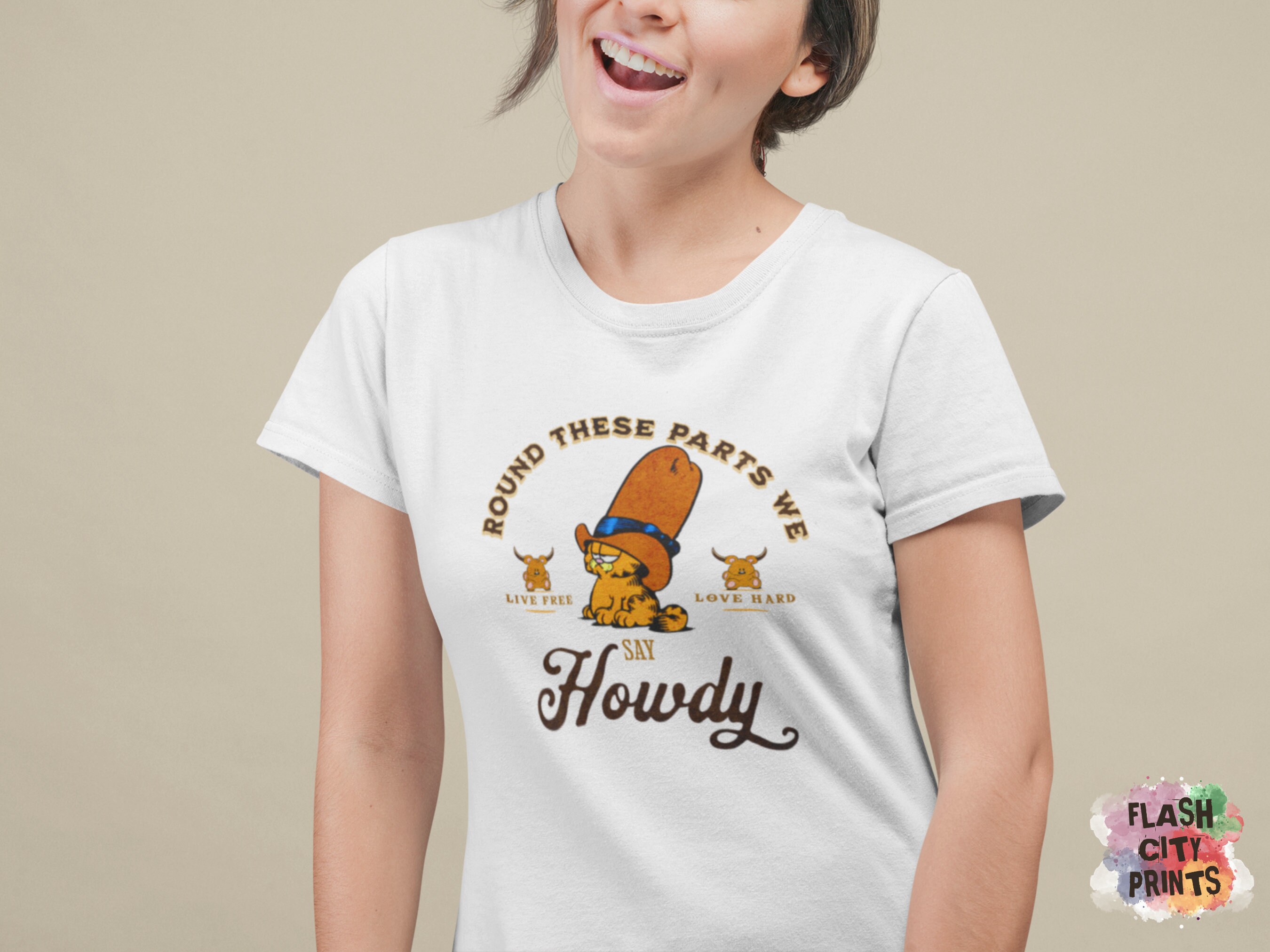 Garfield Cowboy Shirt, Garfield Howdy Shirt, Garfield Cowboy Sweatshirt ...
