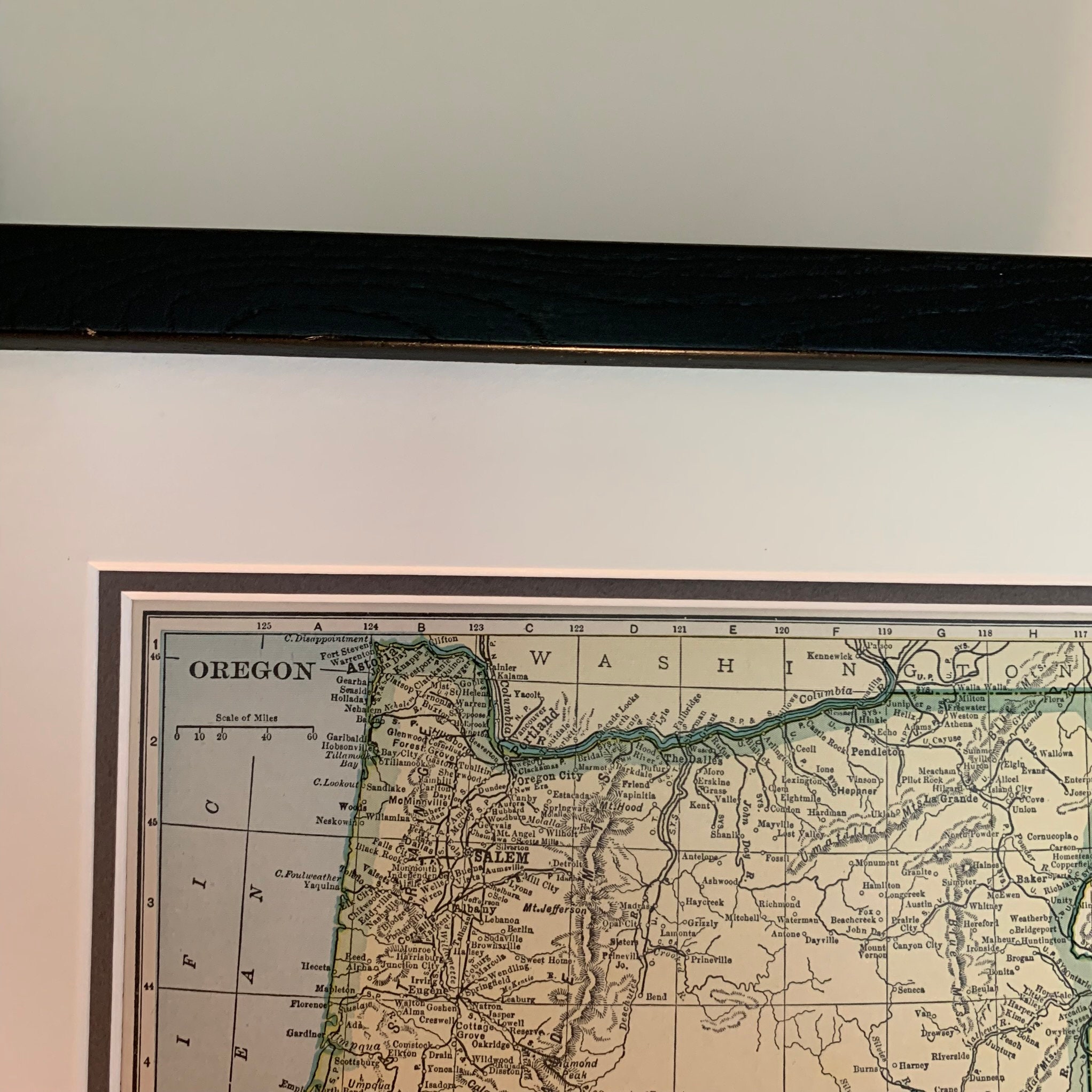 Vintage Oregon Map, Framed Oregon Map, Authentic 1920s -map-christmas ...