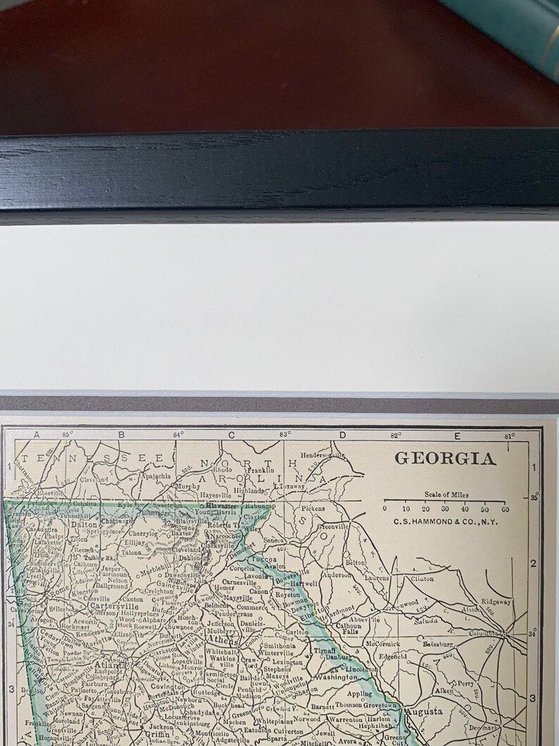 Georgia Map Original Vintage Georgia Map Fathers Day Gift - Etsy