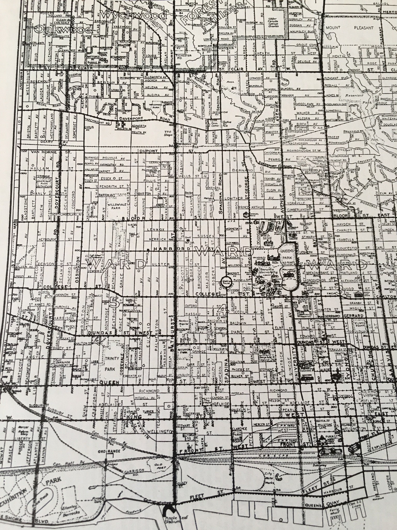 Framed Toronto City Map Vintage Toronto Canada Map Original - Etsy