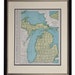 Michigan Map 1888 Old Great Lakes State Atlas Poster - Etsy