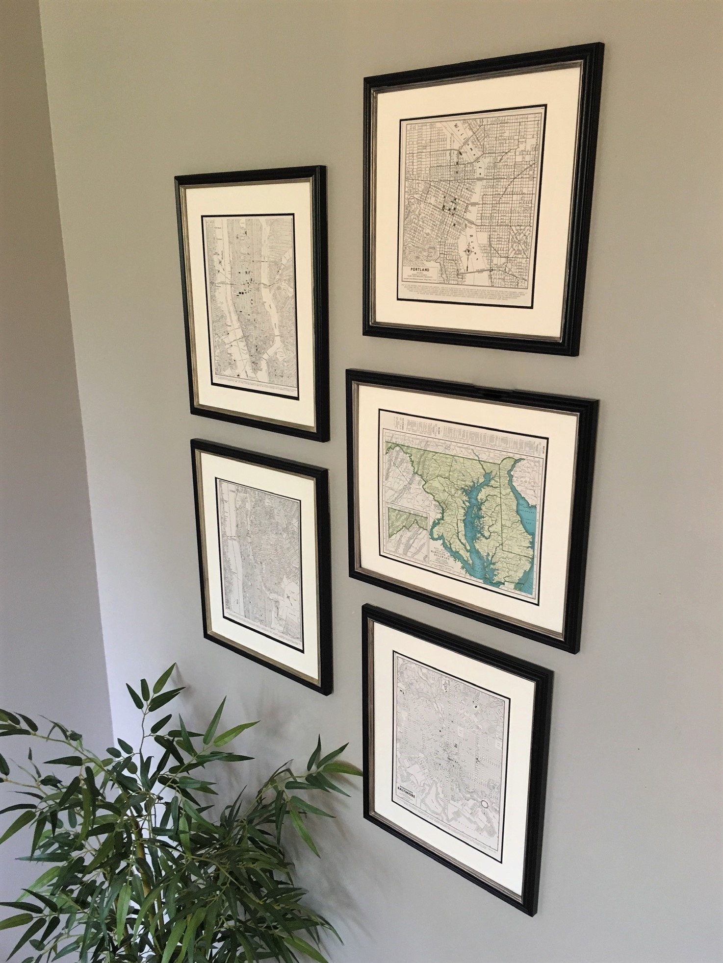 Seattle City Map, Framed Vintage Seattle, Washington Map, Original ...