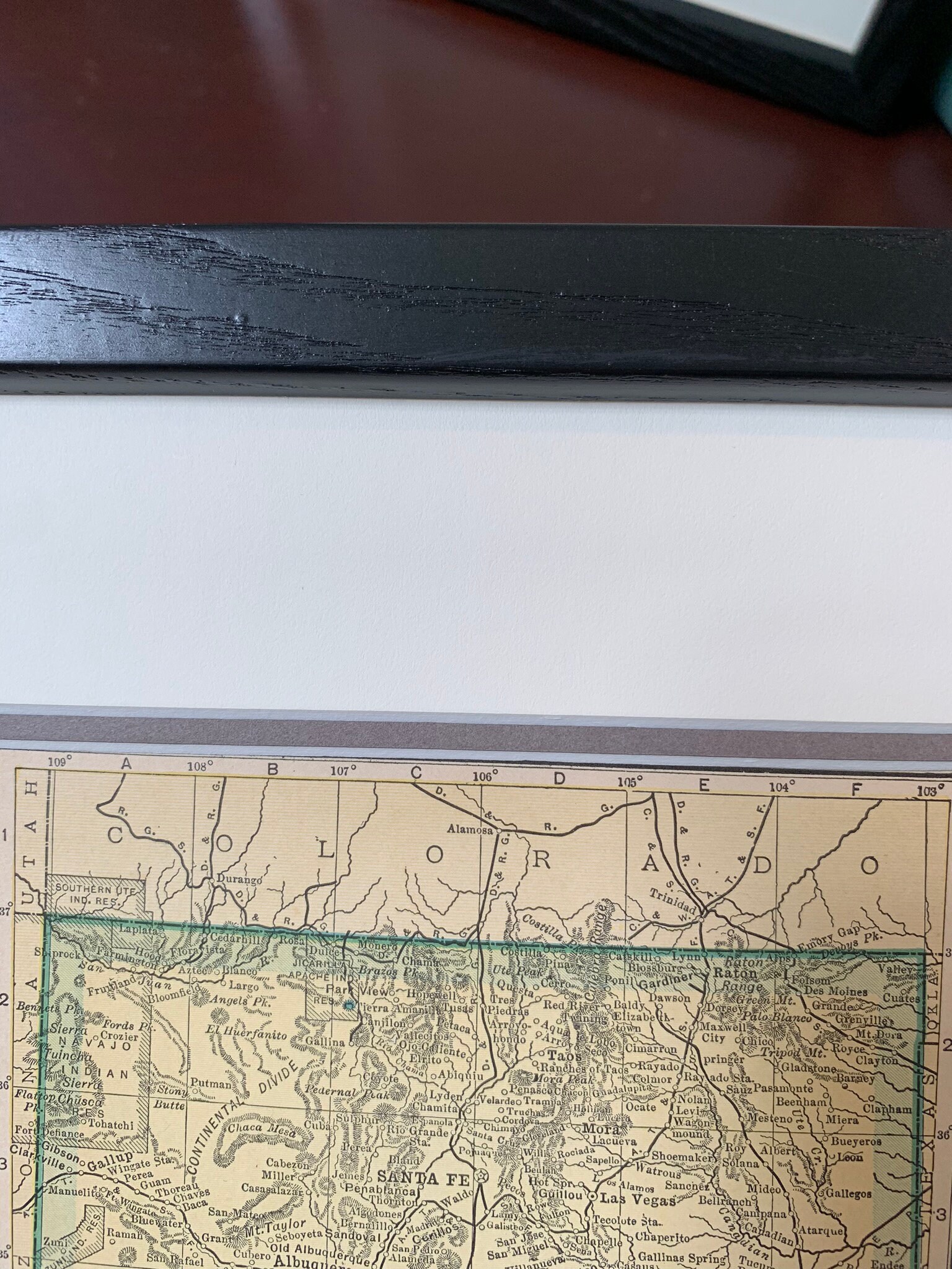New Mexico Map, Original Vintage New Mexico Framed Map, Gift for Men ...