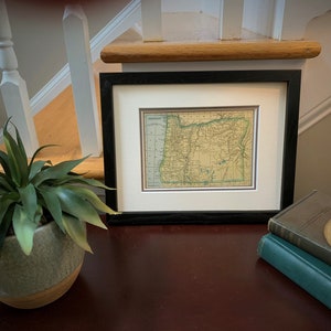 Vintage Oregon Map, Framed Oregon Map, Authentic 1920s -map-christmas ...