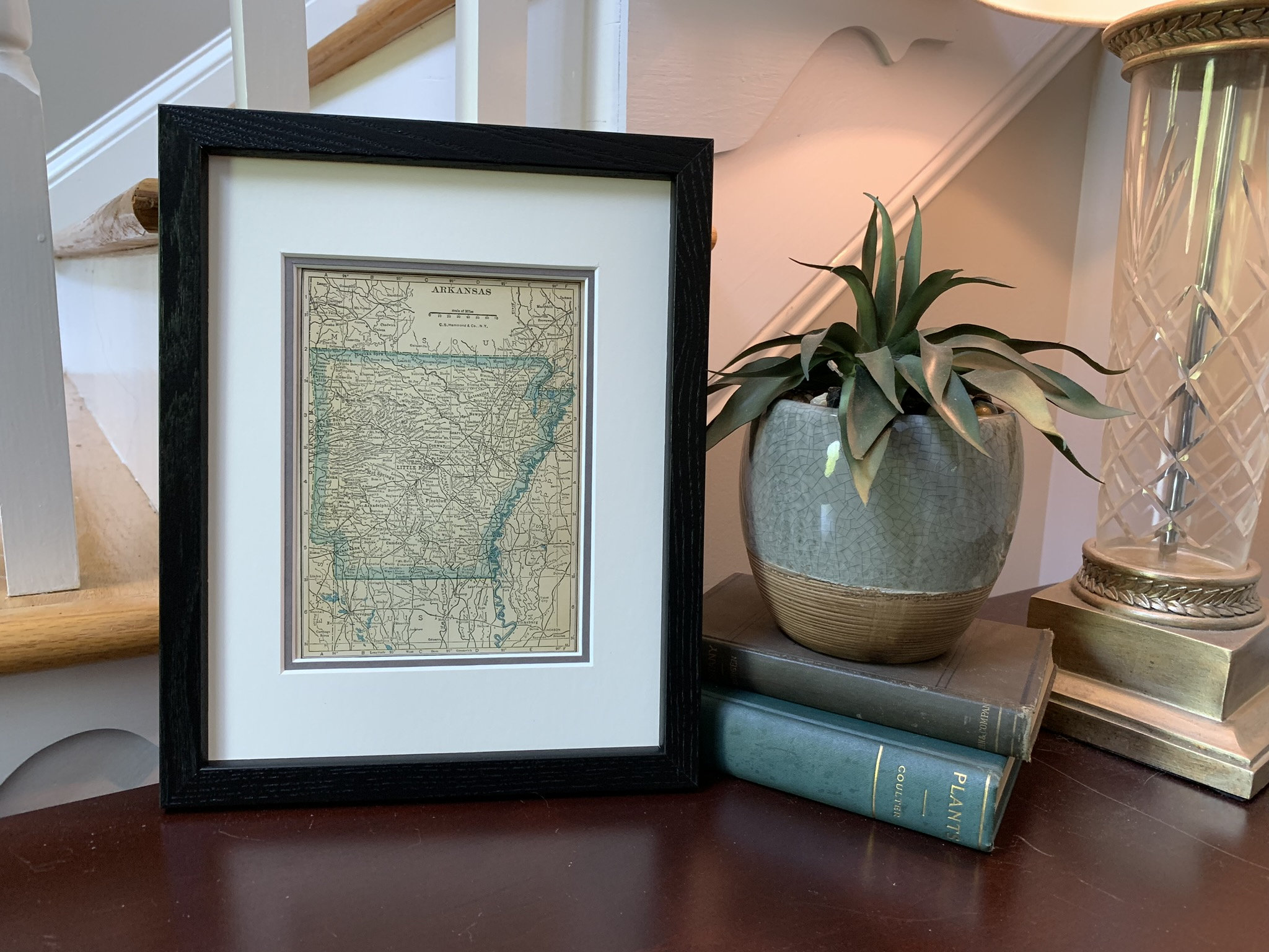 Vintage Map Old Arkansas Mapframed Map Rustic Wall Decor - Etsy