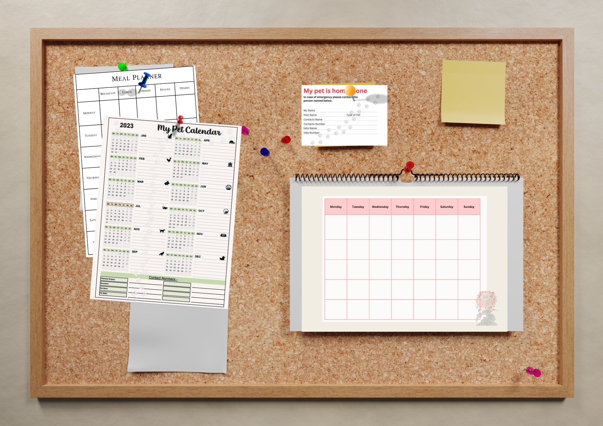 My Pet Calendar, a Handy A4 Size Digital Download for Both 2023 and ...