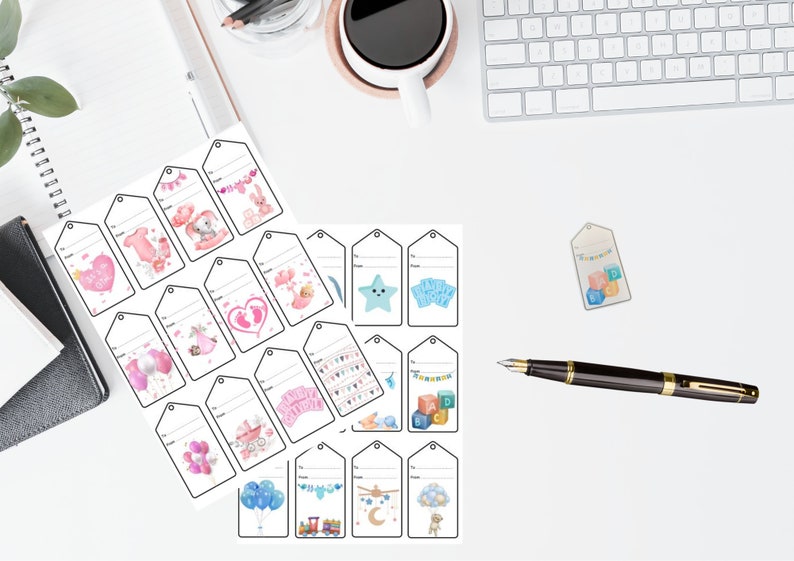 Editable Baby Gift Tags – Printable New Baby Tags – Cute Neutral Baby ...