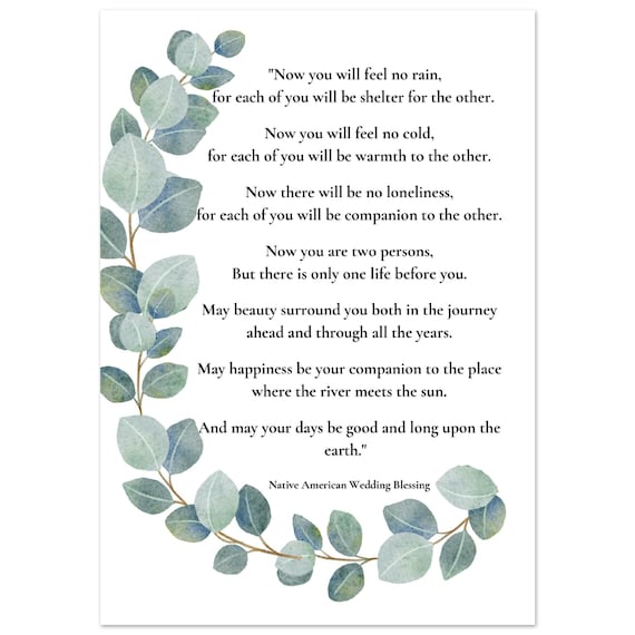 Native American Wedding Poem Togetherness Heart Native American