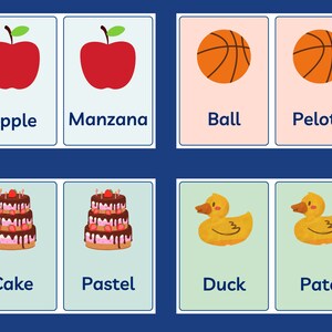 Bilingual English/spanish Alphabet Flash Cards - Colorful Learning for ...