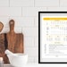 Handy Kitchen Conversion Printable in a Yellow Theme , Oven, Cooker ...