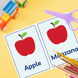 Bilingual English/spanish Alphabet Flash Cards - Colorful Learning for ...