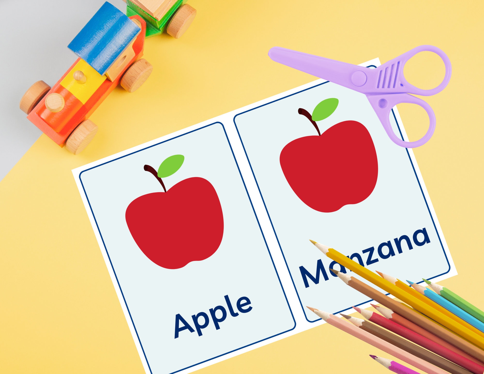 Bilingual English/spanish Alphabet Flash Cards - Colorful Learning for ...