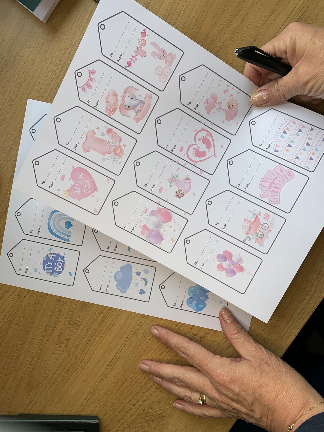 Editable Baby Gift Tags – Printable New Baby Tags – Cute Neutral Baby ...