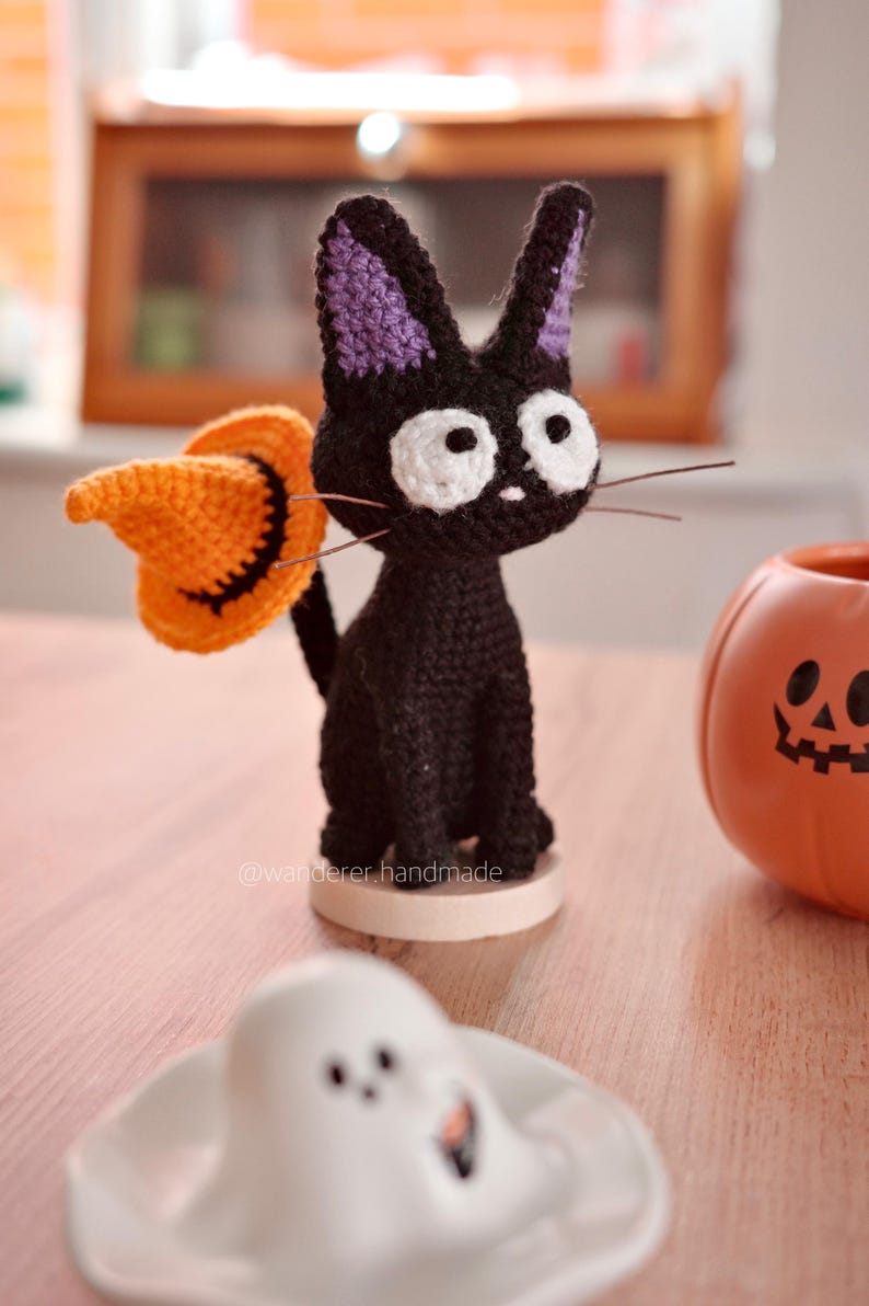 Jiji the Black Cat Crochet Pattern, Kiki’s Delivery Service, Crochet ...