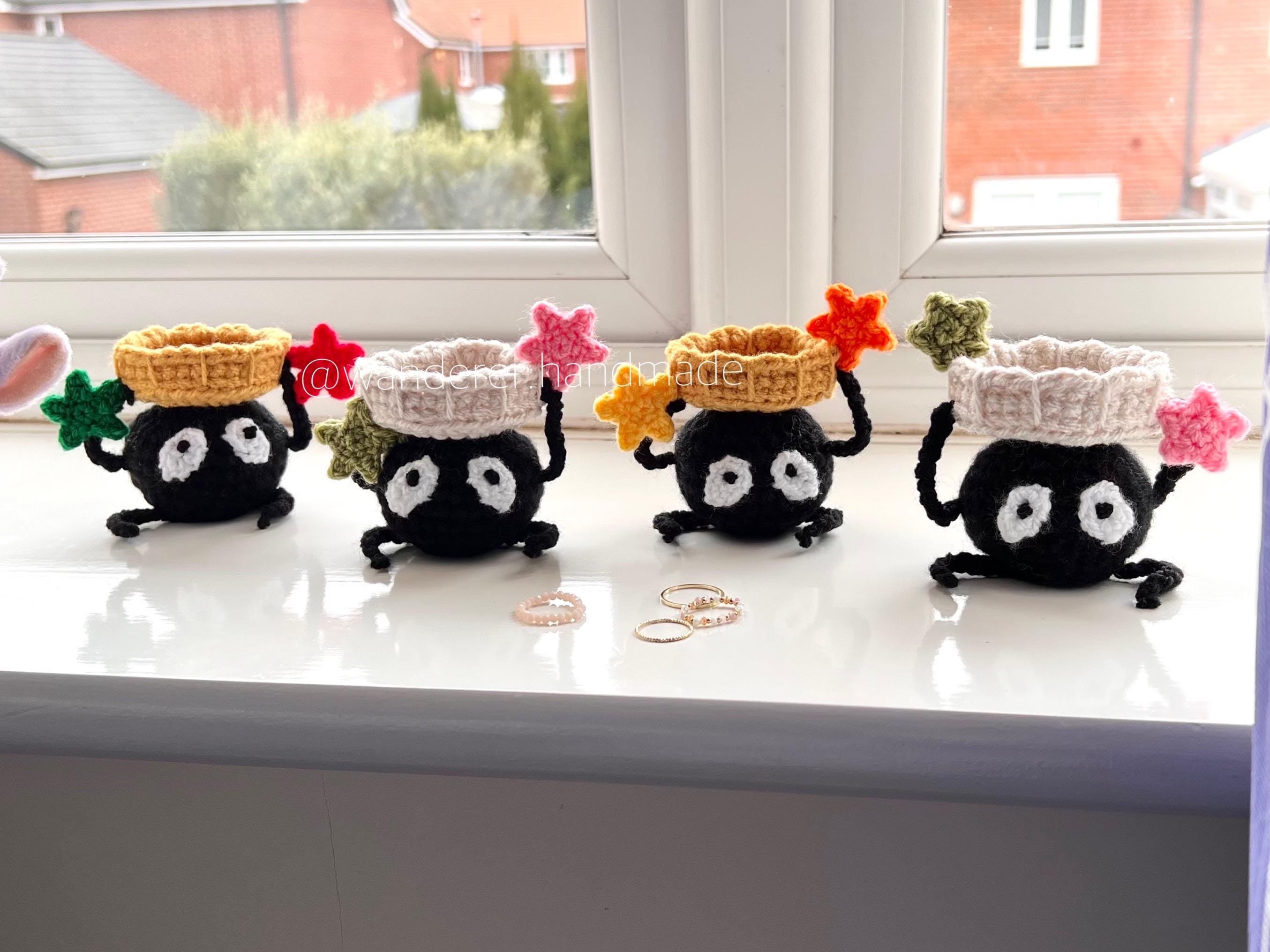 Soot Sprites Mini Tray Crochet Pattern, Makkuro Kurosuke Amigurumi ...