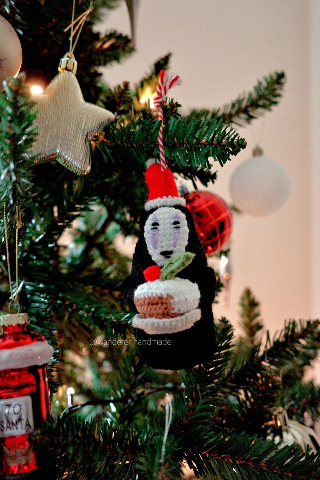 Kaonashi Teatime Crochet Pattern, Christmas Cake Crochet, Studio Ghibli ...