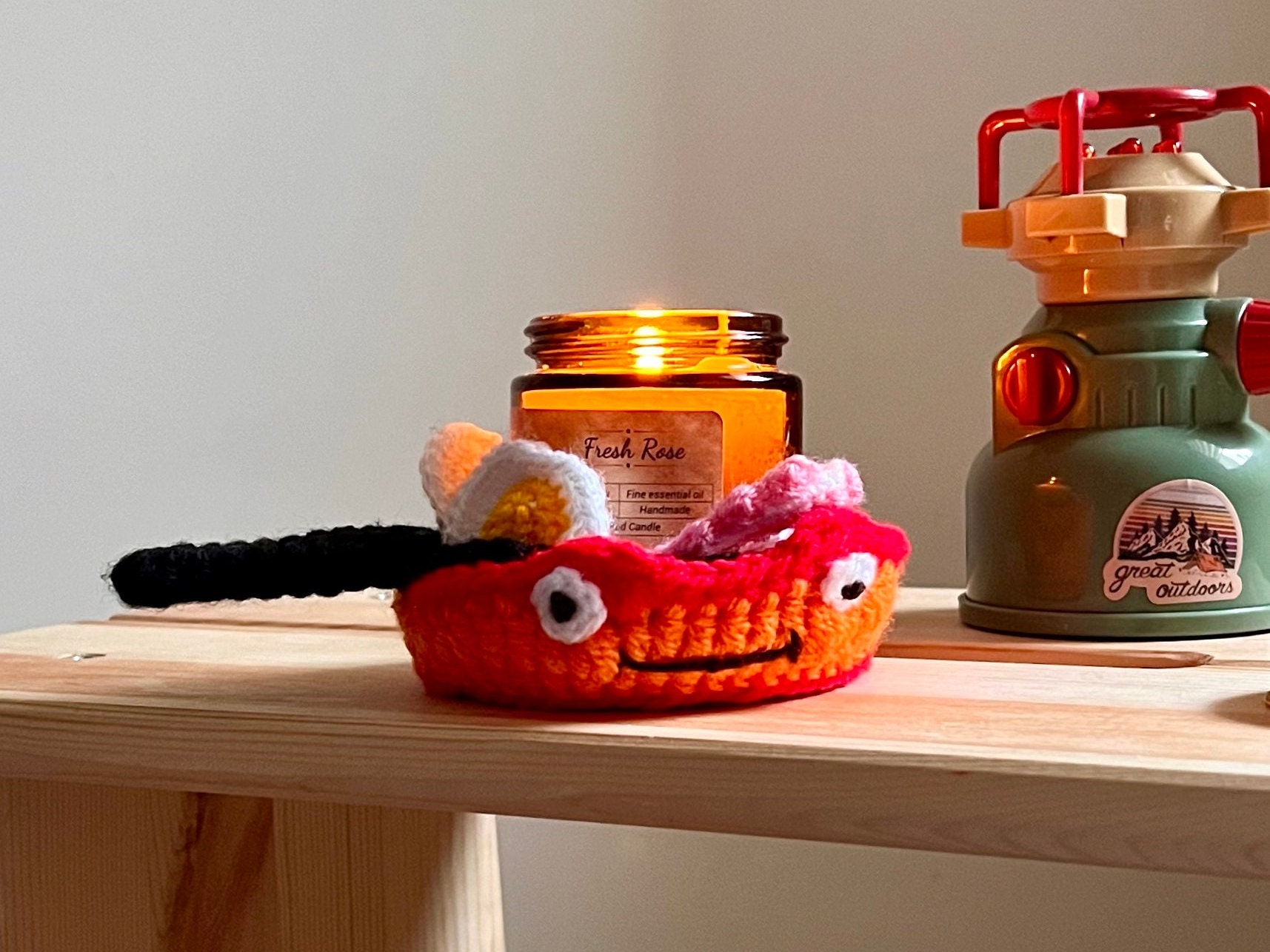 Calcifer Crochet Pattern, Candle Holder/ring Tray Crochet, Howl's ...
