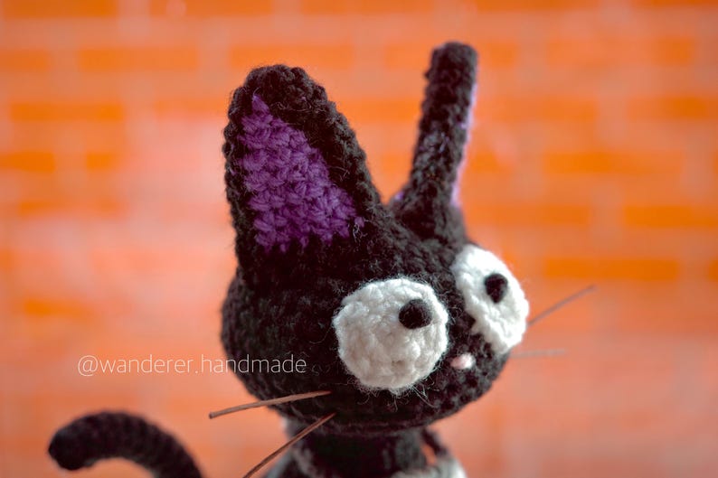 Jiji the Black Cat Crochet Pattern, Kiki’s Delivery Service, Crochet ...