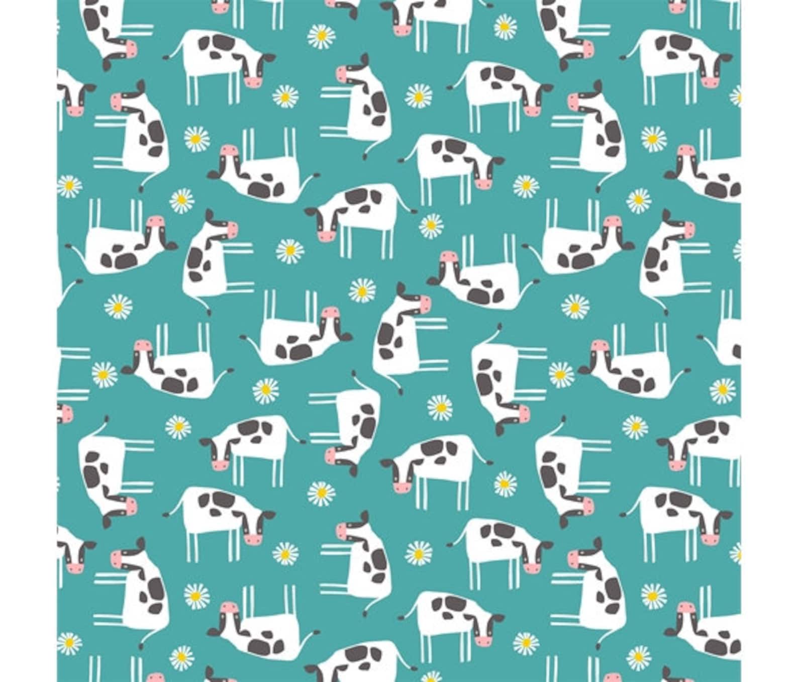 Animal Childrens Fabric | Cows | Farm Animal Fabric | Cotton ...