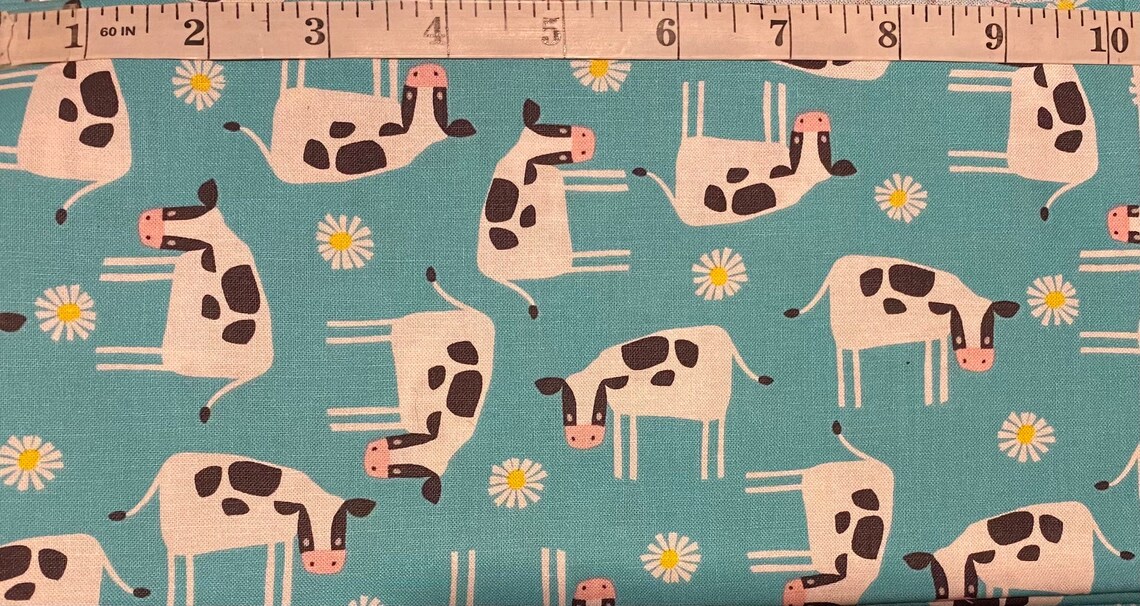 Animal Childrens Fabric | Cows | Farm Animal Fabric | Cotton ...