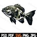 Camo Bass Fish Svg Png Jpg Pdf Psd File Types Camouflage - Etsy