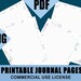 Balloons and Confetti Printable Journal Pages (PNG, PDF Digital ...