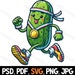 Pickle Jogging Svg Png Pdf Psd Jpg File Types Food Pickle Festivals 5k ...