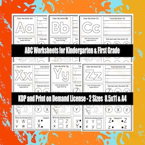 Winter Coloring Kindergarten Alphabet Letters - Etsy