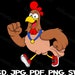 Chicken Running Svg Png Pdf Psd Jpg File Types Rooster Jogging Walker ...