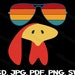 Turkey Face Aviator Sunglasses Svg Png Pdf Psd Jpg File Types Funny ...