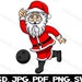 Santa Claus Bowling Svg Png Pdf Psd Jpg File Types Christmas St Nick ...