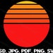Yellow to Orange Retro Sunset Circle Svg Png Jpg Pdf Psd File Types ...